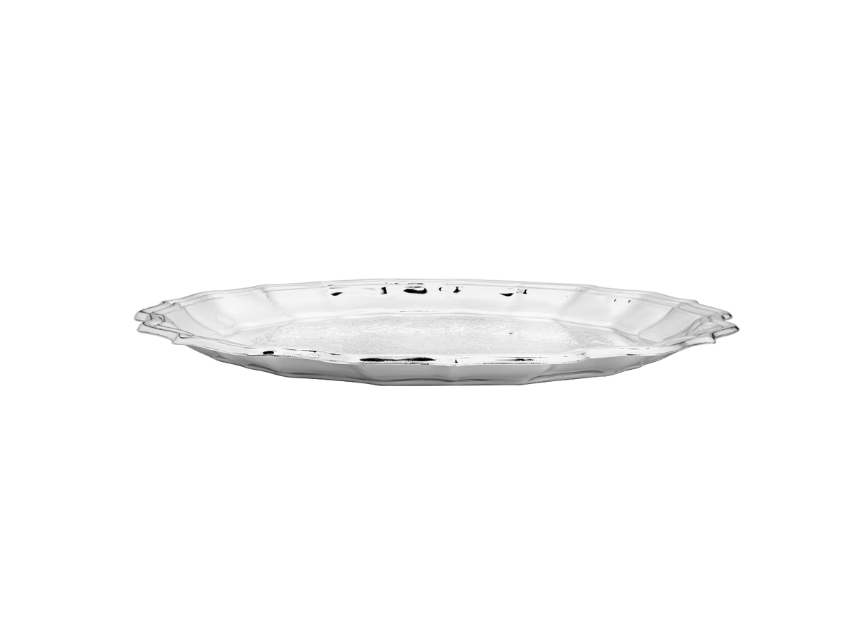 Silver Plated CURVED PLATE - Luxurious Tableware by Beliram Exclusives